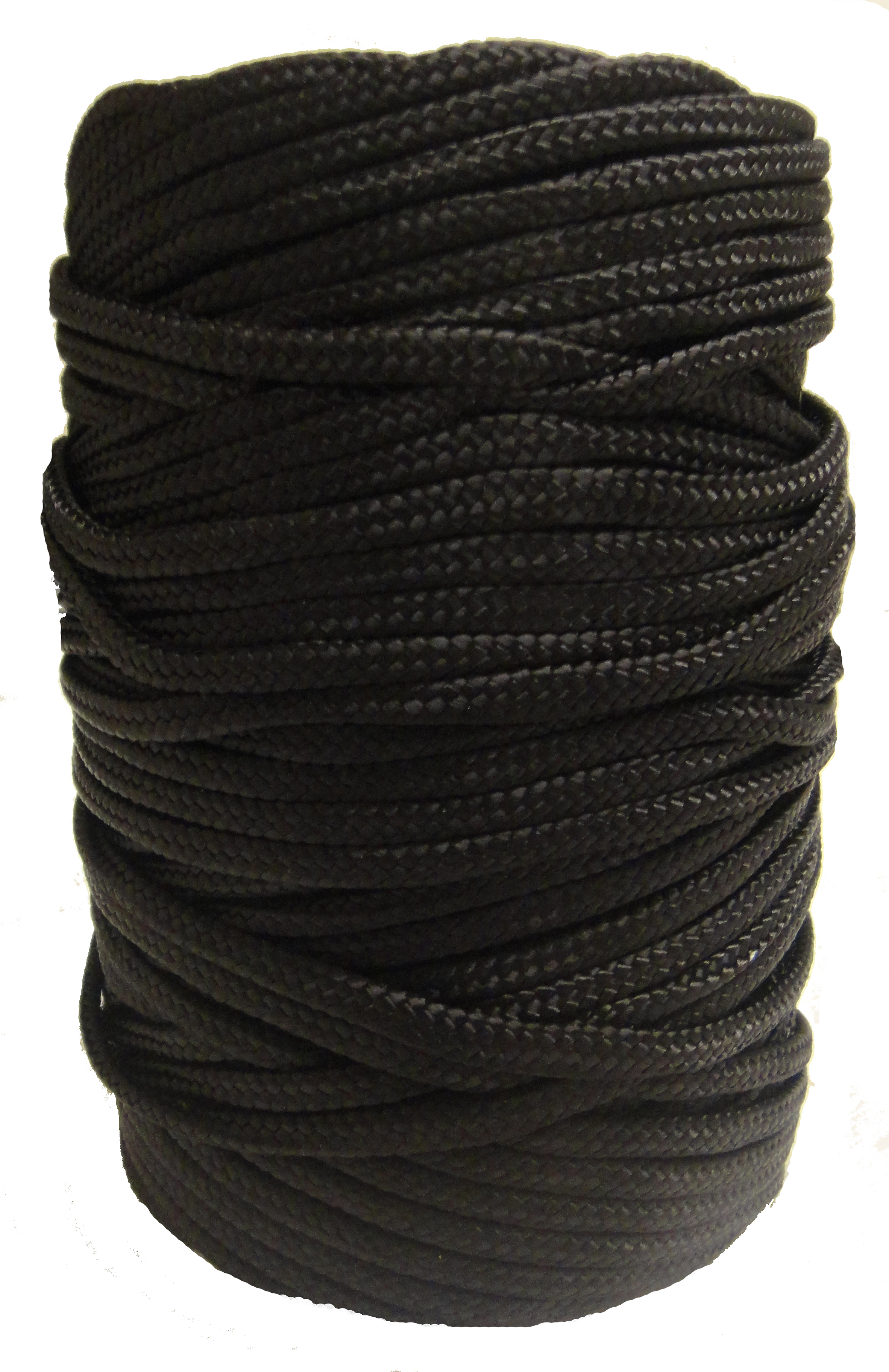 5mm Black Braided Nylon Cord Woven x 105m - Timko Ropes